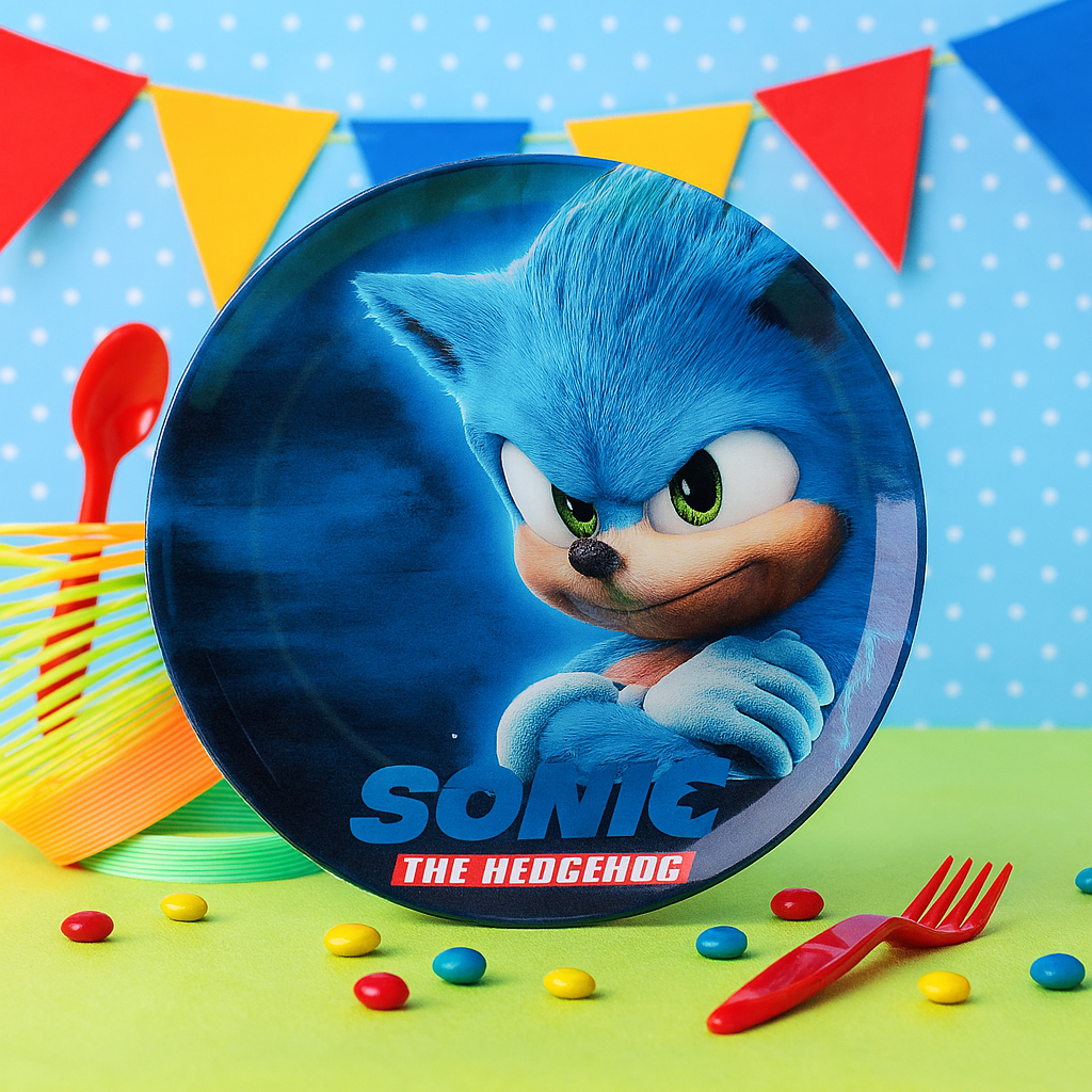 Kids Cartoon Plate (Sonic the Hedgehog) – Five Star Melamine