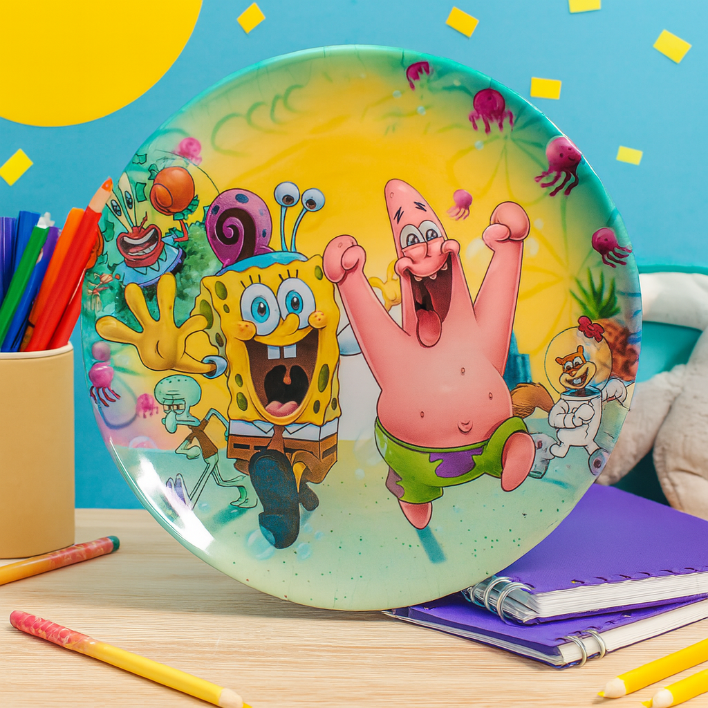 Kids Cartoon Plate (SpongeBob SquarePants) – Five Star Melamine