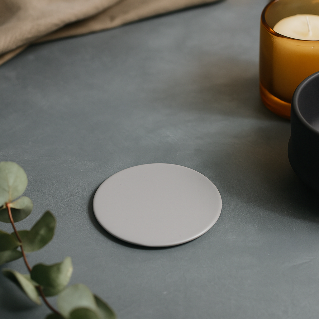 Round Coaster (Grey) – Five Star Melamine