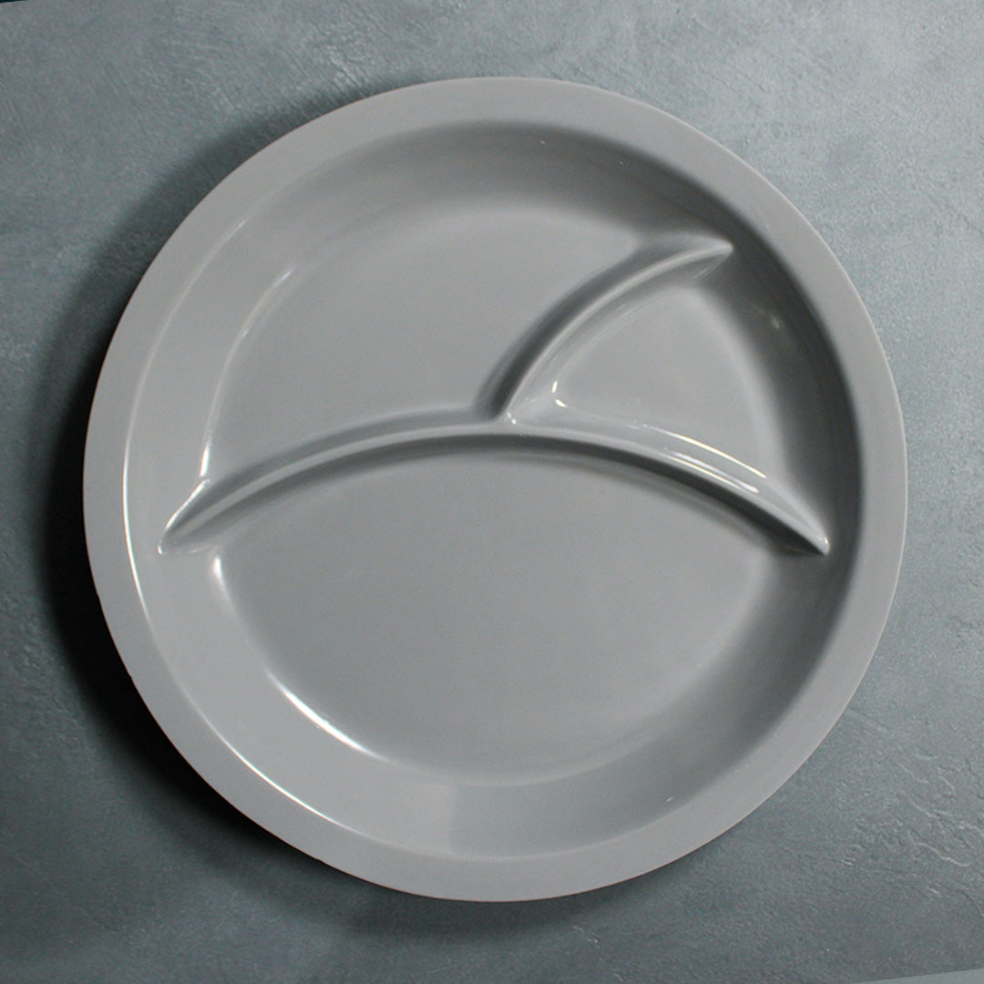 Divided Plate (Grey) – Five Star Melamine