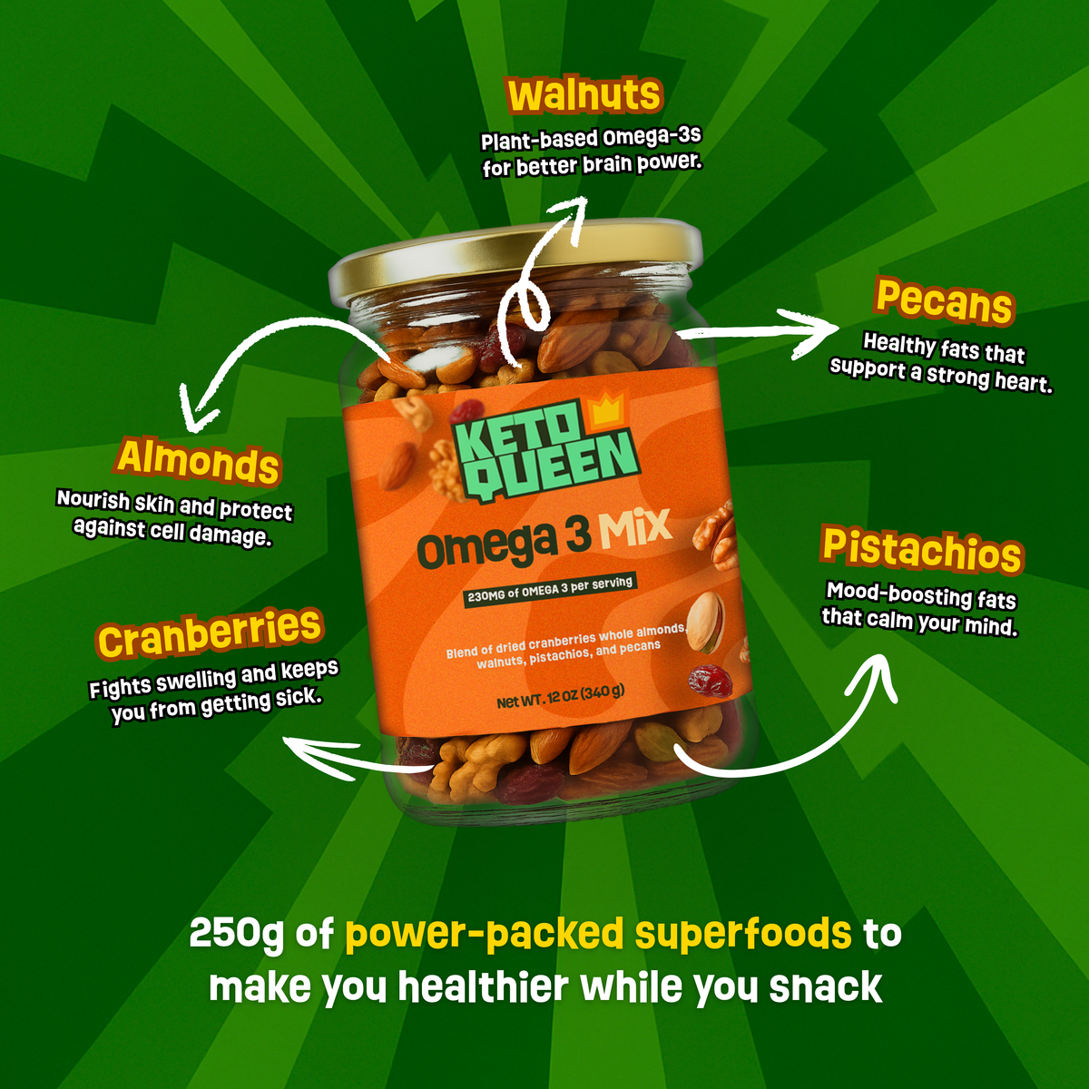 Omega-3 Nut Mix (140g) – Five Star Melamine