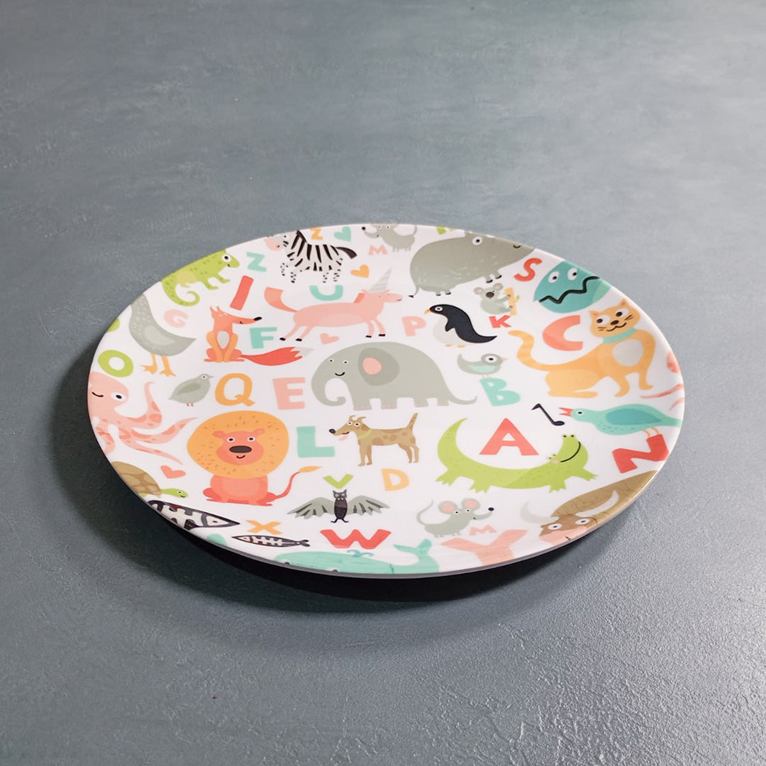 Kids Big Plate (Animal Letters) – Five Star Melamine