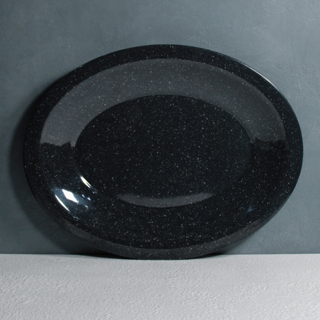 Large Oval Rice Platter - Black Granite (5-6 persons) – Five Star Melamine