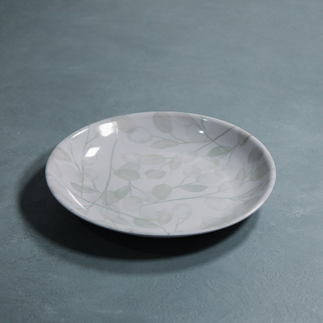Small Round Plate (Whispering Leaves) – Five Star Melamine