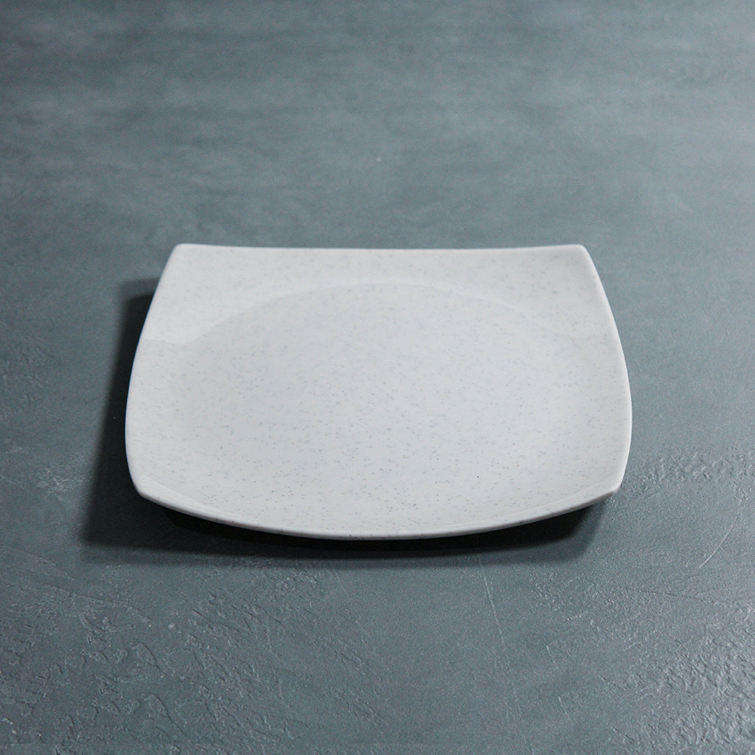 Small Square Plate (White Granite) – Five Star Melamine