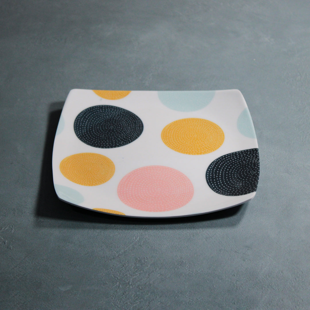 Small Square Plate (Polka Pop) – Five Star Melamine