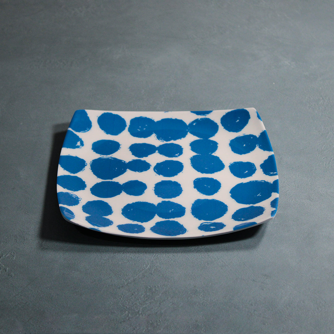 Small Square Plate (Sapphire Spots) – Five Star Melamine